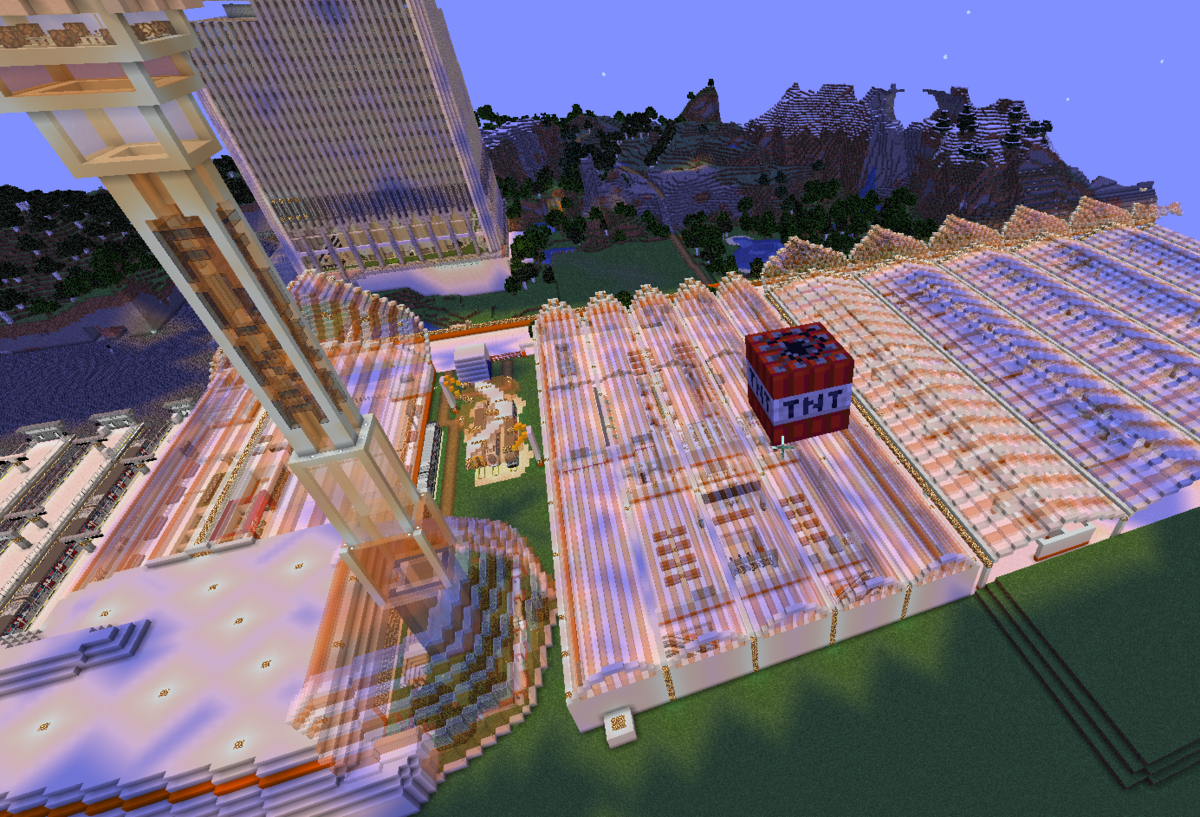 Floating TNT Block in Spawn point - The District of Joban